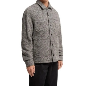 Moncler Melange Logo Patch Button-up Shirt