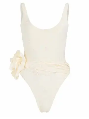Magda Butrym Embellished One-piece Swimsuit With Embroidered Roses