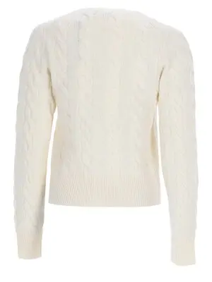 Polo Ralph Lauren Cardigan A Trecce Con Logo