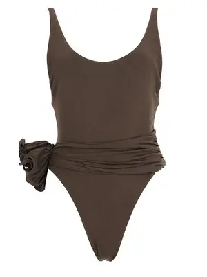 Magda Butrym One Piece Swimsuit With Gathered Detail