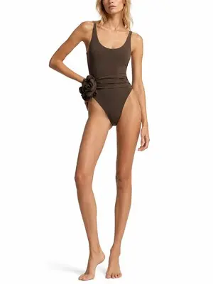 Magda Butrym One Piece Swimsuit With Gathered Detail