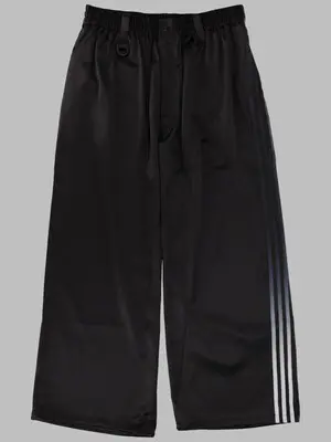 Y3 Satin Wide Leg Pants With Drawstring