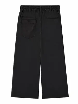 Y3 Satin Wide Leg Pants With Drawstring