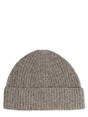 Aspesi Ribbed Wool Beanie - Grey
