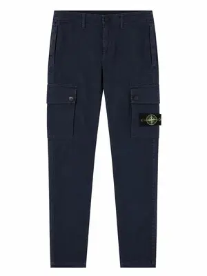 Stone Island Cargo Jeans With Logo Patch