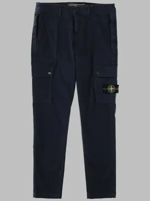 Stone Island Cargo Jeans With Logo Patch