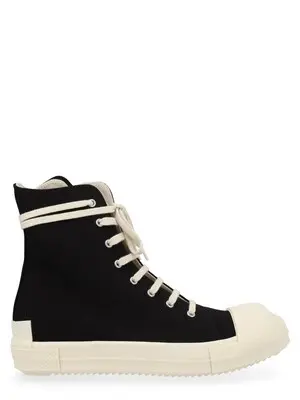 Rick Owens High Top Sneakers In Denim