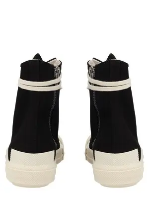 Rick Owens High Top Sneakers In Denim
