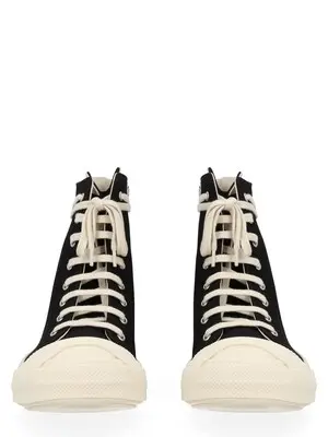 Rick Owens High Top Sneakers In Denim