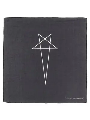 Rick Owens Bandana Con Stampa - Black