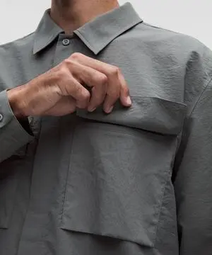 Lululemon Ultralight Wovenair Long-sleeve Shirt - Onyx Grey