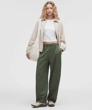 Lululemon Woven Mid-rise Barrel-leg Pants - Sassy Sage