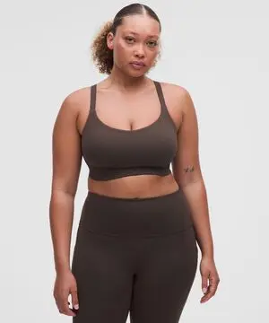 Lululemon Wunder Train Strappy Racer Bra - Mahogany Muse