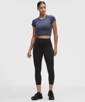 Lululemon Fast And Free 6-pocket High-rise Crop 23 - Black
