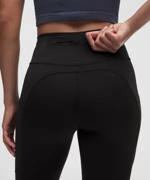 Lululemon Fast And Free 6-pocket High-rise Crop 23 - Black