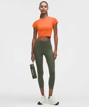 Lululemon Fast And Free 6-pocket High-rise Crop 23 - Sassy Sage