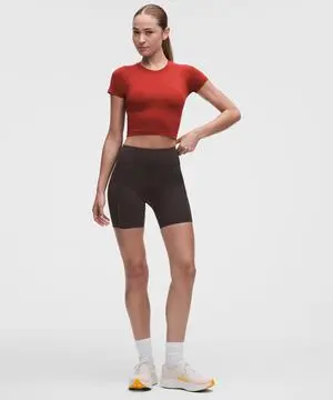 Lululemon Lululemon Fast And Free High-Rise Short 6" Pockets Mahogany Muse