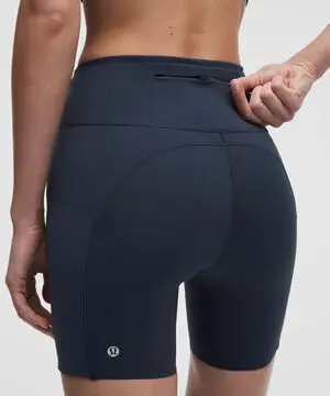 Lululemon Fast And Free 6-pocket High-rise Short 6 - True Navy