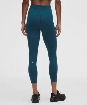 Lululemon Fast And Free 6-pocket High-rise Tight 25" Running Leggings - Remixed Marine