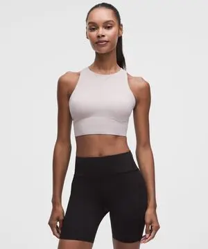 Lululemon Fast And Free Bra Medium Support, B/c Cup - Icy Taupe