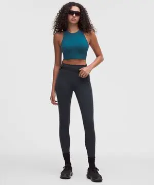 Lululemon Fast And Free Bra Medium Support, B/c Cup - Remixed Marine