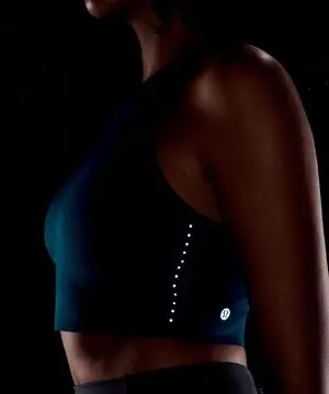 Lululemon Fast And Free Bra Medium Support, B/c Cup - Remixed Marine