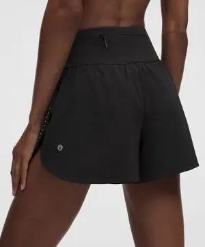 Lululemon Fast And Free Mid-rise Split Short 3 - Black