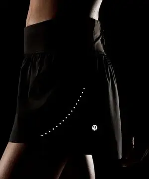 Lululemon Fast And Free Mid-rise Split Short 3 - Black