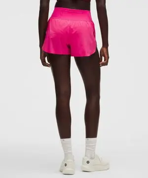 Lululemon Fast And Free Mid-rise Split Short 3 - Flamingo Fun Tone