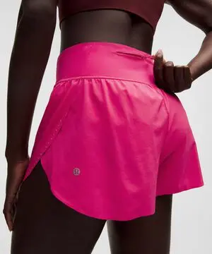 Lululemon Fast And Free Mid-rise Split Short 3 - Flamingo Fun Tone