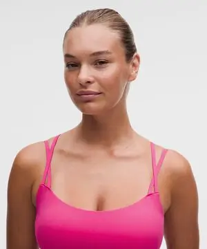 Lululemon Flexyflex Double-strap Yoga Bra - Flamingo Fun Tone