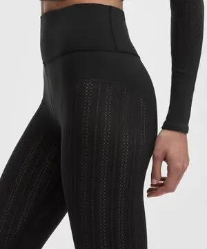Lululemon Revealknit Pointelle High-rise 7/8 Tight - Black