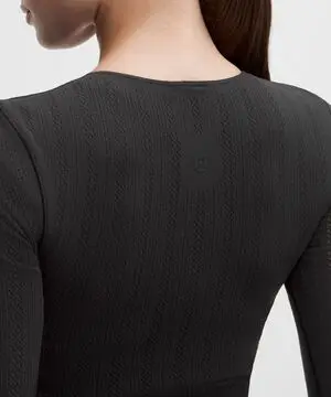 Lululemon Revealknit Pointelle Long-sleeve Shirt - Black