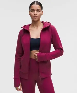 Lululemon Scuba Evolve Classic Full-zip Hoodie Raspberry Rave/raspberry Rave