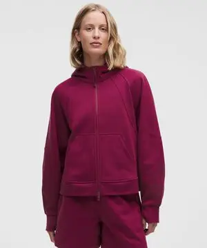 Lululemon Scuba Evolve Full-zip Hoodie - Raspberry Rave/raspberry Rave