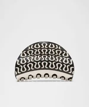 Lululemon Small Logo-embossed Claw Clip - Black/light Ivory