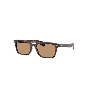 Ray-ban Ray-Ban Brunel Rectangular Sunglasses With Green Lenses Havana