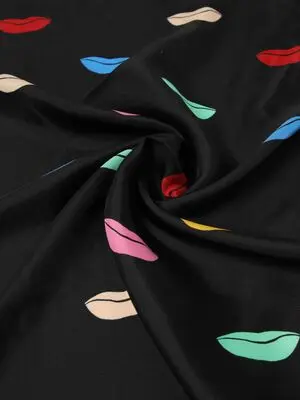 Fiorucci Graphic Print Silk And Viscose Square Scarf