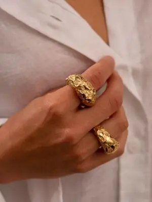 PAOLA SIGHINOLFI 18k -plated Pewter Sculptural Ring