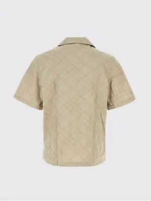Burberry Short-sleeved Cotton Shirt With A Cuban Collar And Patch Pocket