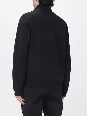 Emporio Armani Modal Turtleneck Zip-up Sweatshirt With Pouch Pocket