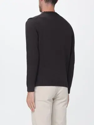ZANONE Slim Fit Crewneck Jumper In Pure Virgin Wool - Ebony