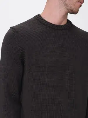 ZANONE Slim Fit Crewneck Jumper In Pure Virgin Wool - Ebony
