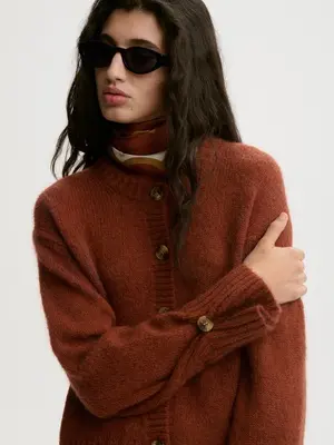 BY MALENE BIRGER Cierrou Soft Cardigan - Spiced Berry