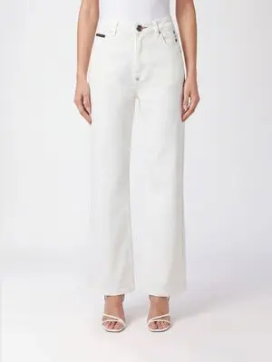 Philipp Plein Raw Edge Hem Jeans For Women