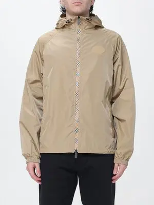 Burberry Relaxed Fit Hooded Nylon Windbreaker With Ekd Logo