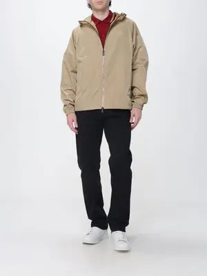 Burberry Relaxed Fit Hooded Nylon Windbreaker With Ekd Logo