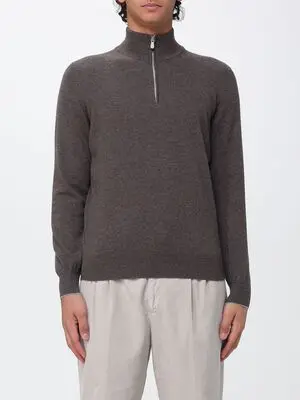 Brunello Cucinelli Slim Fit Half-zip Cashmere Turtleneck Jumper - Brown