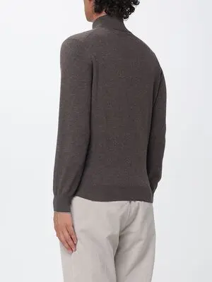 Brunello Cucinelli Slim Fit Half-zip Cashmere Turtleneck - Brown