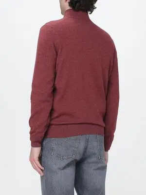 Brunello Cucinelli Slim Fit Half-zip Cashmere Turtleneck Jumper - Red
